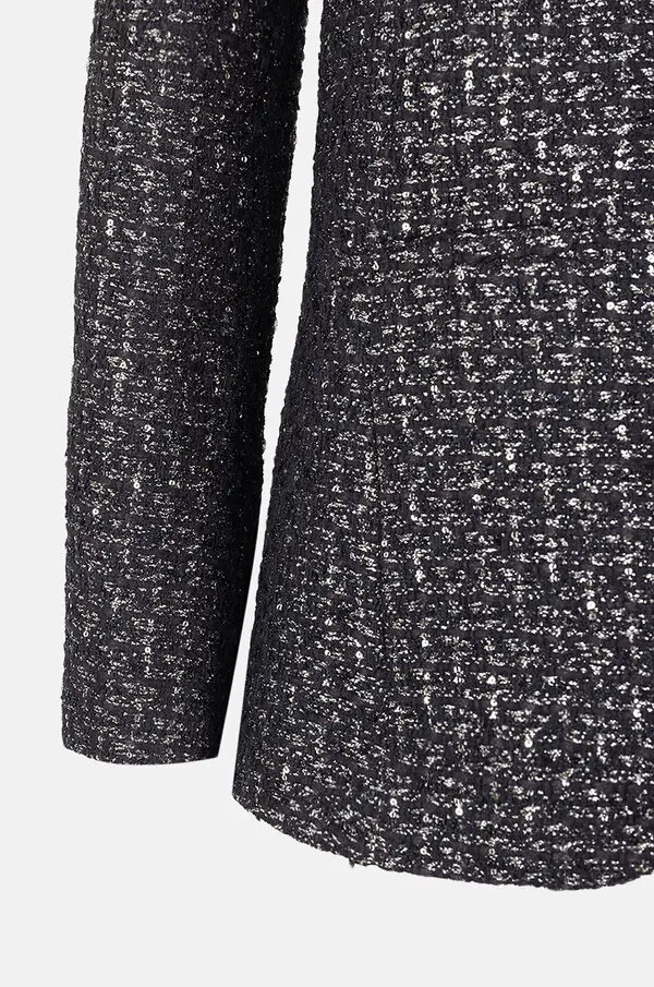 Giambattista Valli Single-breasted Glittering Tweed Blazer
