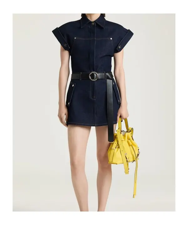 Givenchy Mini Dress In Raw Denim
