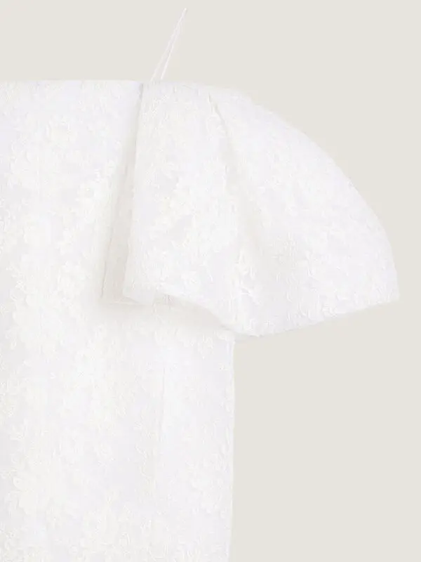 Givenchy Off-the-shoulder Mini Dress In Floral Lace