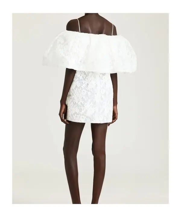 Givenchy Off-the-shoulder Mini Dress In Floral Lace