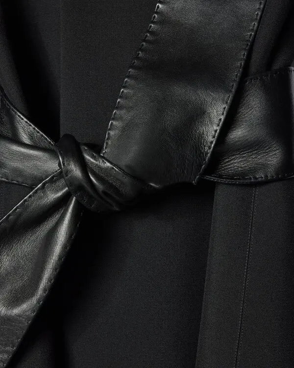 Celine Long Slim Db Coat In Wool