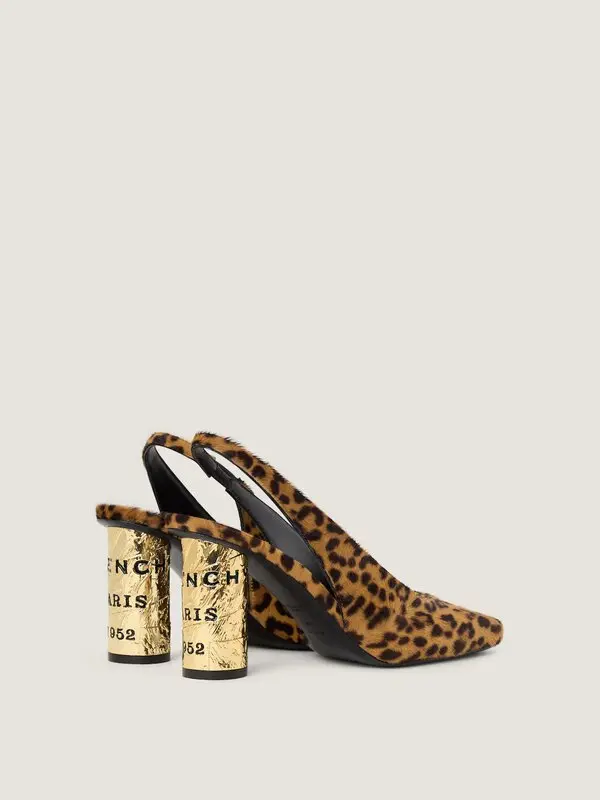 Givenchy Tape Slingbacks In Leopard-effect Pony Leather