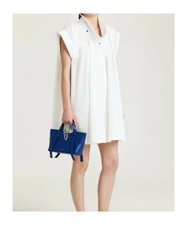 Givenchy Mini Shirt Dress In Poplin With Deconstructed Collar