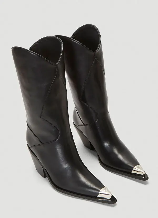 MISBHV Metallic Toe Cowboy Boots
