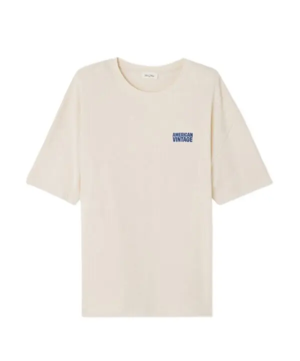 American Vintage Crew Neck Short-sleeved T-shirt - Ecru
