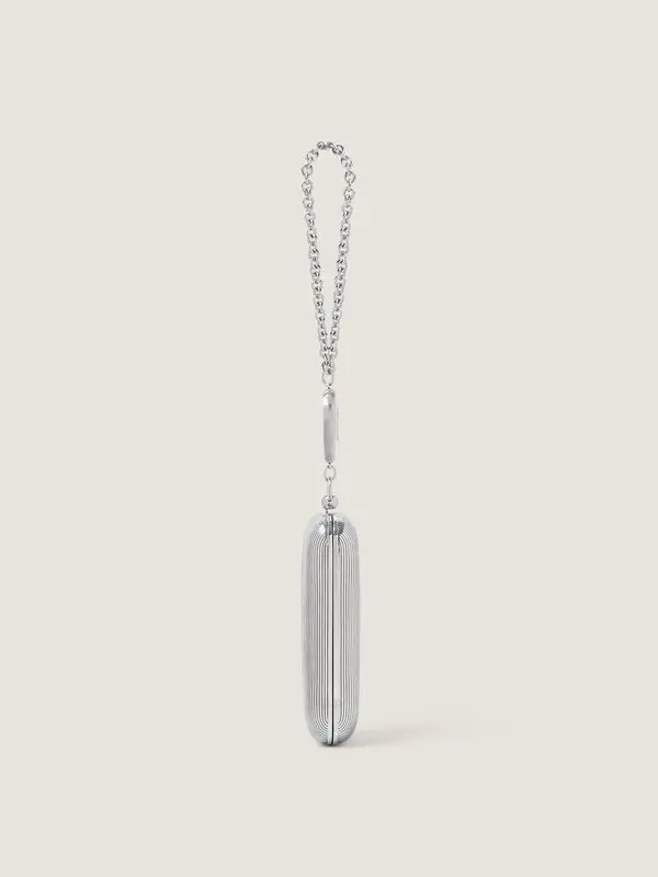 Givenchy Evening Clutch In Metal With Crystal Jewel