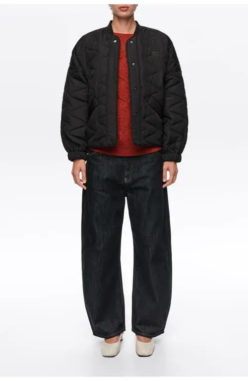 Bimba Y Lola Padded Bomber Jacket - Black