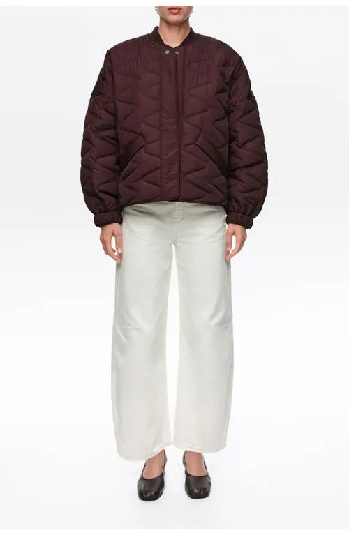 Bimba Y Lola Padded Bomber Jacket - Raspberry