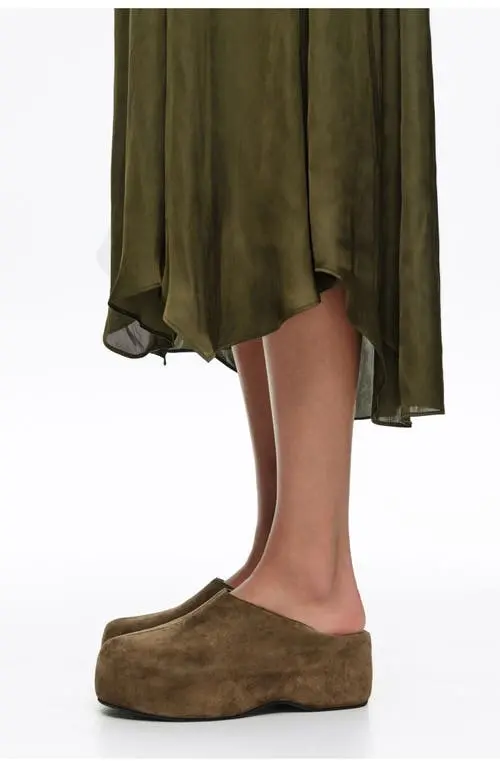 Bimba Y Lola Suede Platform Clog