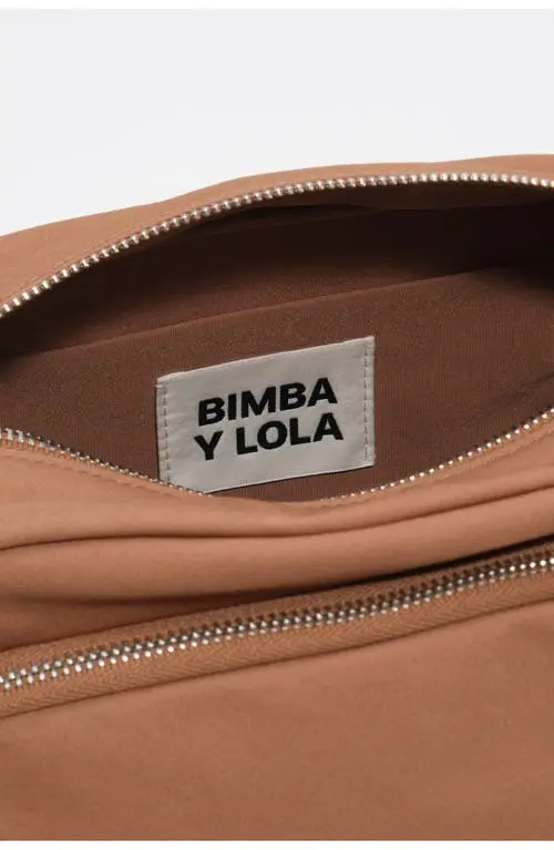 Bimba Y Lola Large Cotton Pocket Crossbody Bag - Light Brown