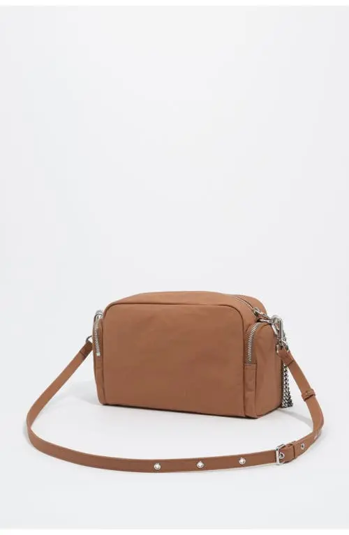 Bimba Y Lola Large Cotton Pocket Crossbody Bag - Light Brown