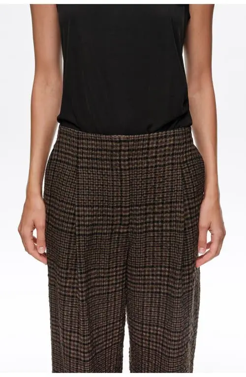 Bimba Y Lola Checked Straight-leg Trousers