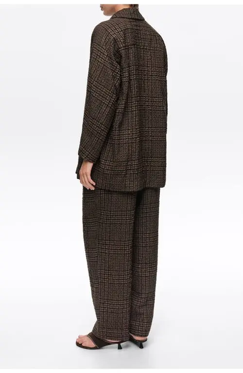 Bimba Y Lola Checked Straight-leg Trousers