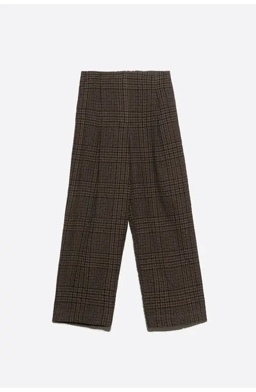 Bimba Y Lola Checked Straight-leg Trousers