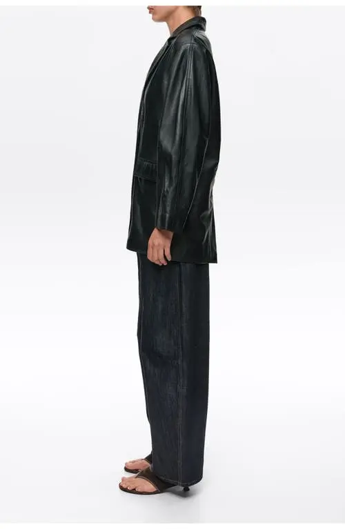 Bimba Y Lola Leather Double-breasted Tailored Jacket