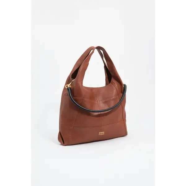 Bimba Y Lola Medium Patchwork Leather Bag - Brown