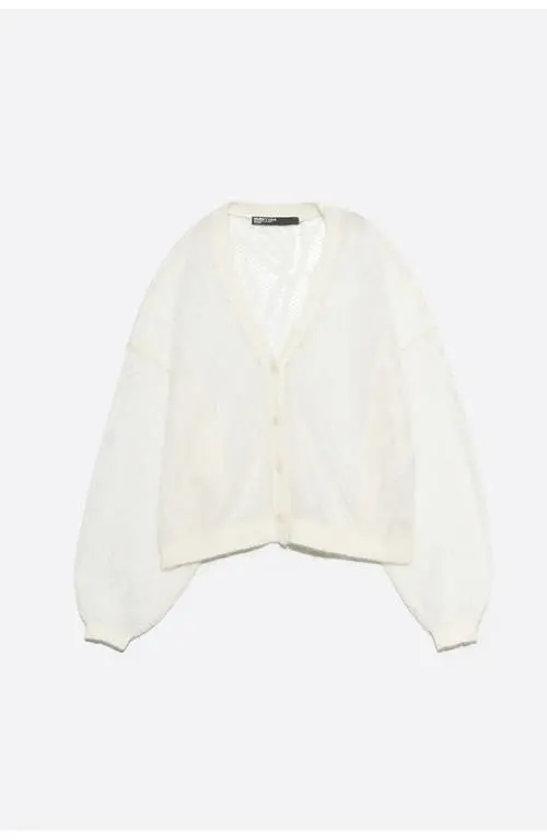 Bimba Y Lola Mohair Openwork Cardigan