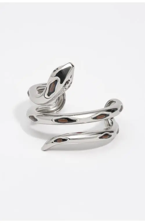 Bimba Y Lola Enamel Snake Bracelet - Silver