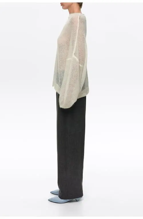 Bimba Y Lola Mohair High Neck Oversize Sweater - Ivory