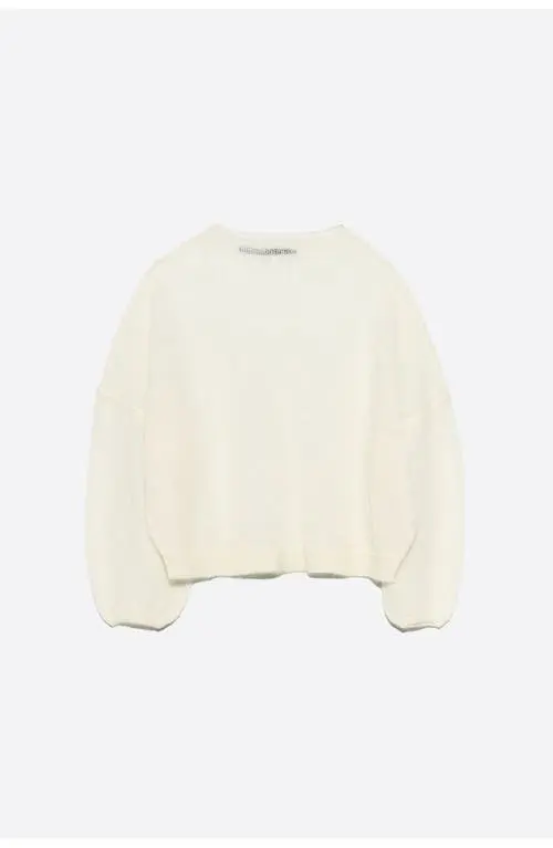 Bimba Y Lola Mohair High Neck Oversize Sweater - Ivory