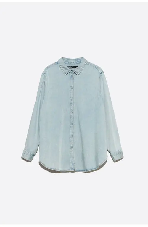 Bimba Y Lola Straight Fluid Denim Shirt