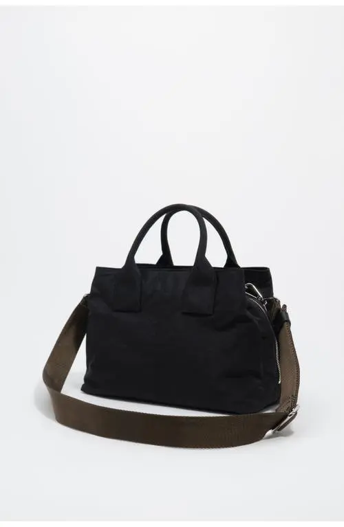 Bimba Y Lola Large Nylon Pocket Handbag - Black