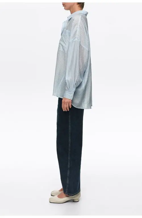 Bimba Y Lola Oversize Shirt With Mini Rivets And Stripes