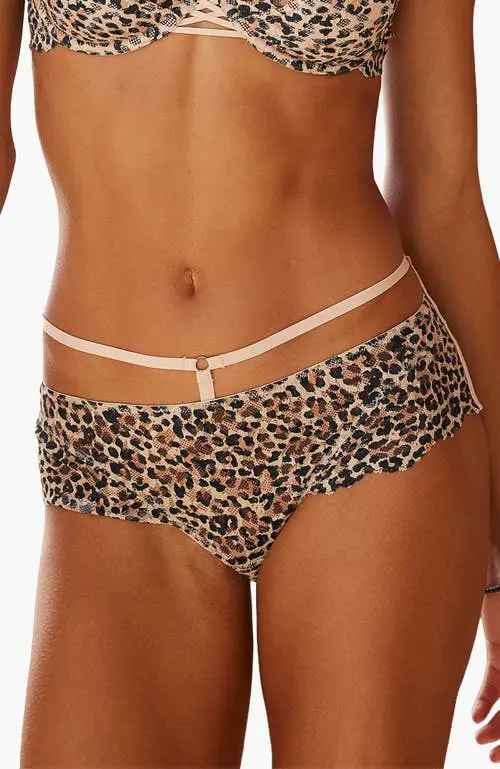 LASCANA Mesh Animal Print Hipster Panty