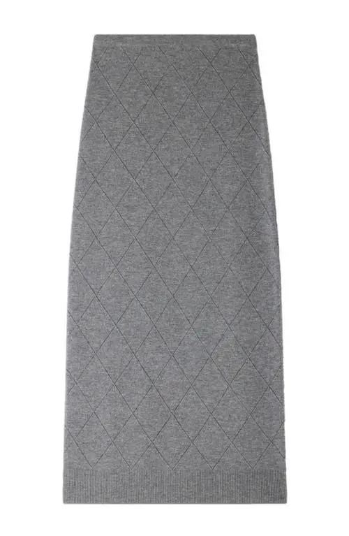 Sandro Pointelle Knit Maxi Skirt