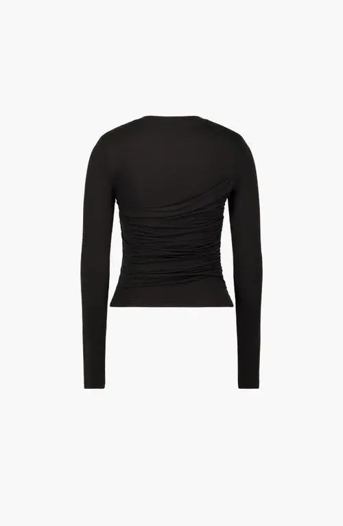SAEMDI Shea Draped Long Sleeve Top