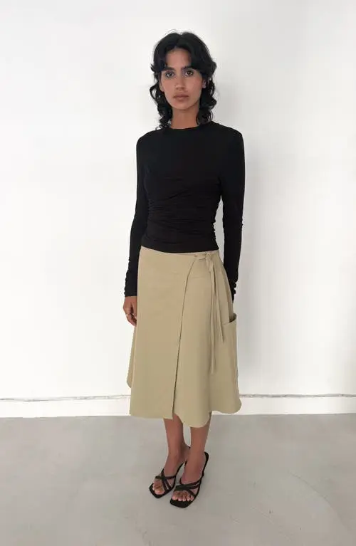 SAEMDI Shea Draped Long Sleeve Top