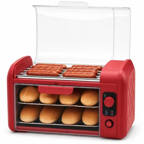 ELITE CUISINE 8-hot Dog Roller And Toaster Oven