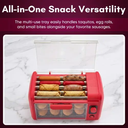 ELITE CUISINE 8-hot Dog Roller And Toaster Oven