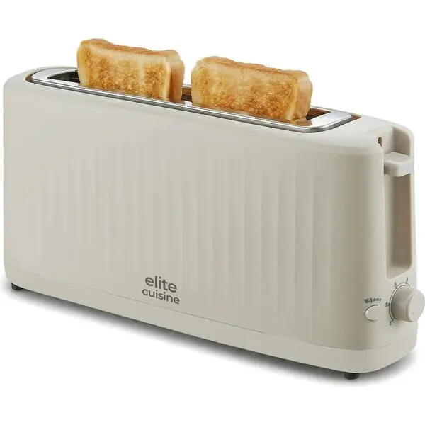 ELITE CUISINE 2-slice Slimtoast Cremello - Silver