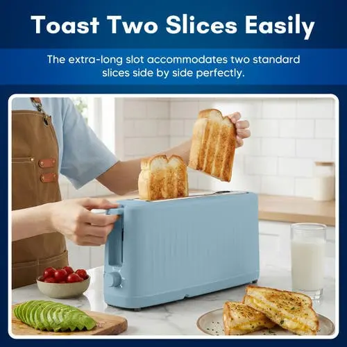 ELITE CUISINE 2-slice Long Slot Toaster