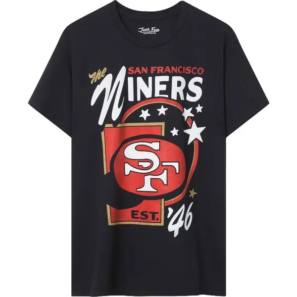 Junk Food San Francisco 49ers Star Power Cotton Graphic T-shirt - Black