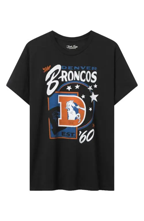 Junk Food Denver Broncos Star Power Cotton Graphic T-shirt - Black