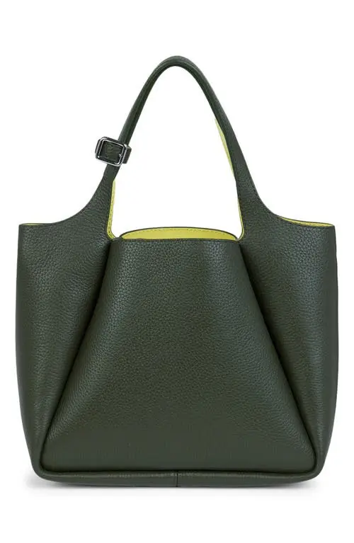 WE-AR4 Trapeze Leather Bucket Bag - Forest Multi