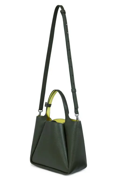 WE-AR4 Trapeze Leather Bucket Bag - Forest Multi