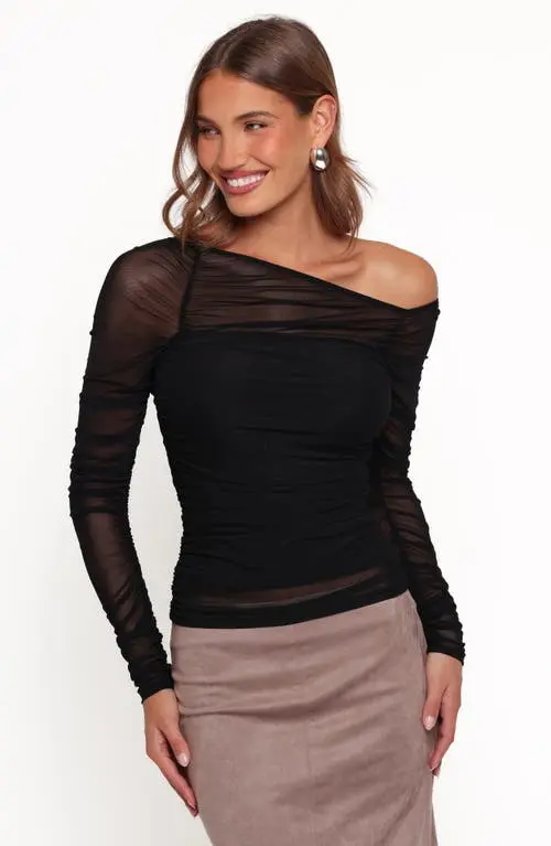 PETAL & PUP Veayla Asymmetrical Mesh Top