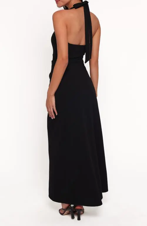 PETAL & PUP Femina Halterneck Maxi Dress - Black