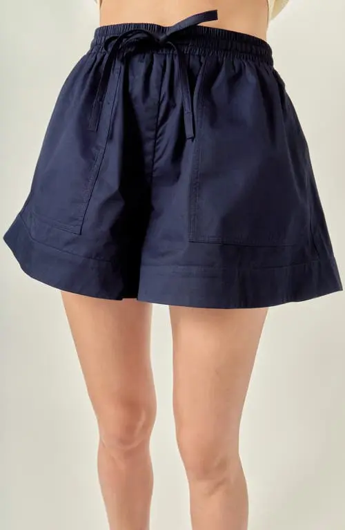 English Factory Cotton Poplin Drawstring Shorts