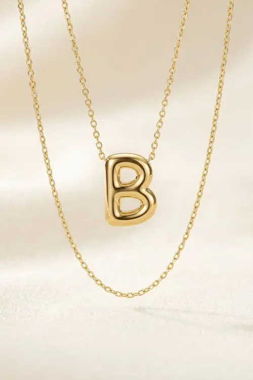 FOREVER & ALWAYS 14k Gold Letter Initial Pendant Necklace - Letter B
