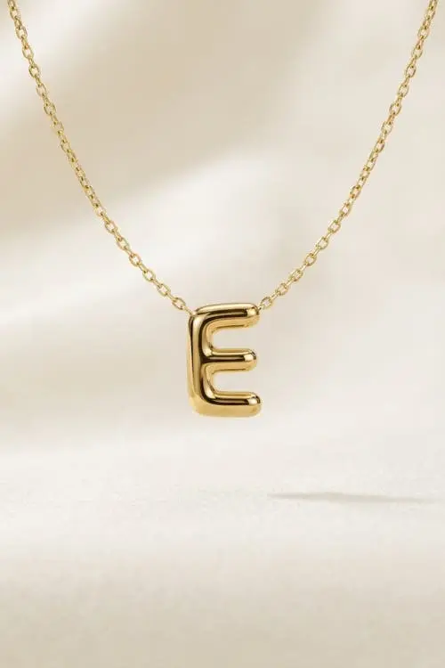 FOREVER & ALWAYS 14k Gold Letter Initial Pendant Necklace - Letter E