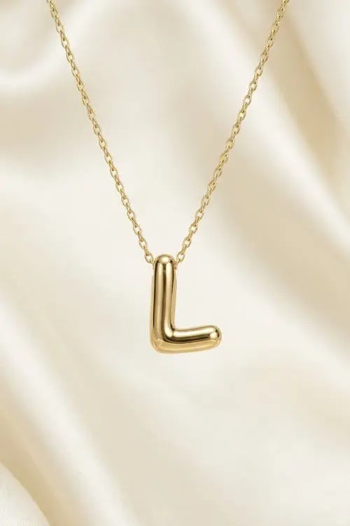 FOREVER & ALWAYS 14k Gold Letter Initial Pendant Necklace - Letter L
