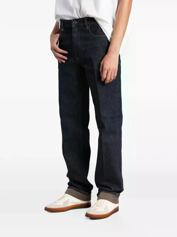 Emporio Armani Logo-plaque Straight-leg Jeans