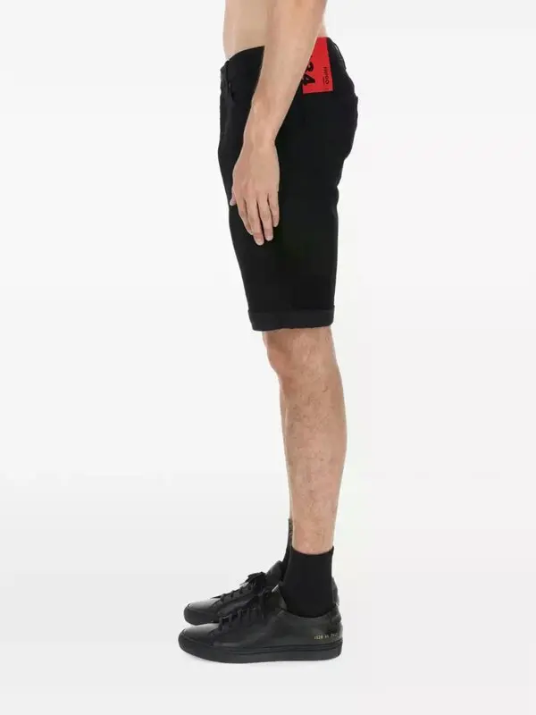 Hugo Tapered-fit Shorts In Stretch-denim