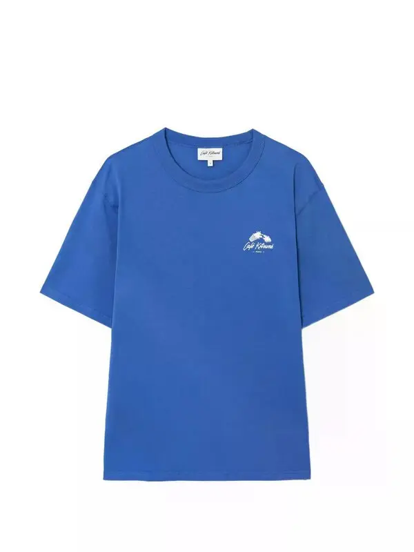 CAFÉ KITSUNÉ Logo-print Cotton T-shirt