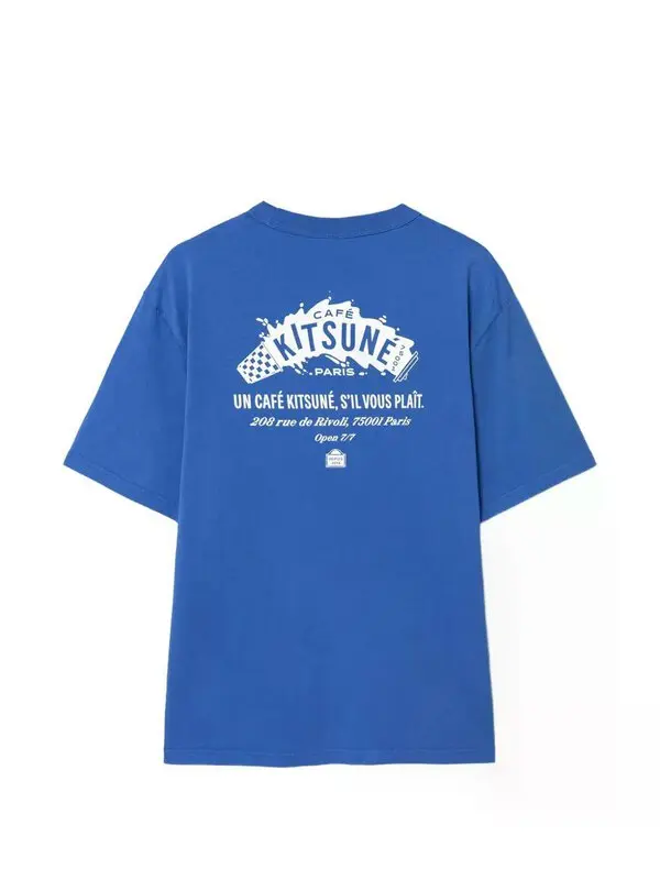 CAFÉ KITSUNÉ Logo-print Cotton T-shirt