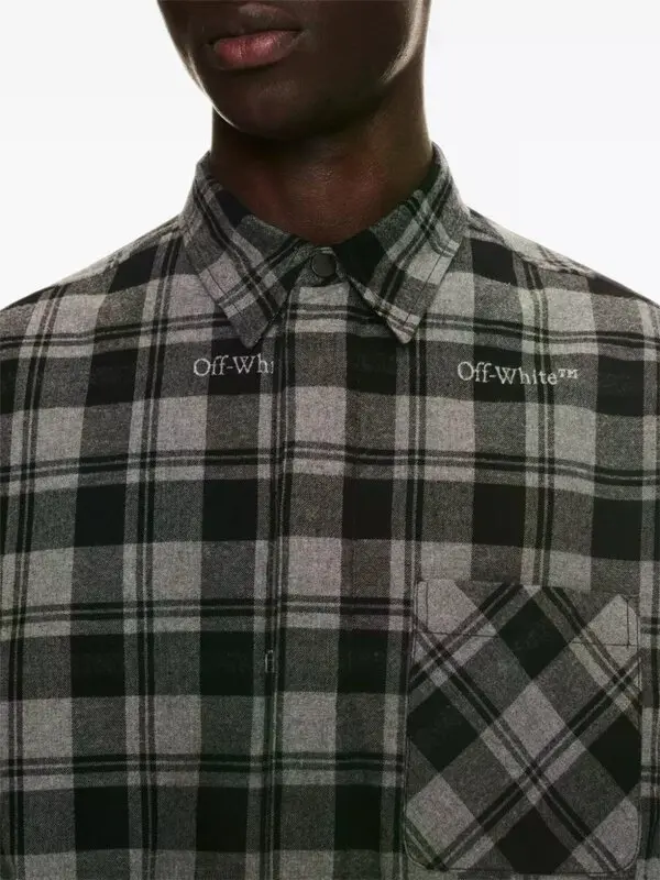 Off-White Check-print Padded Overshirt